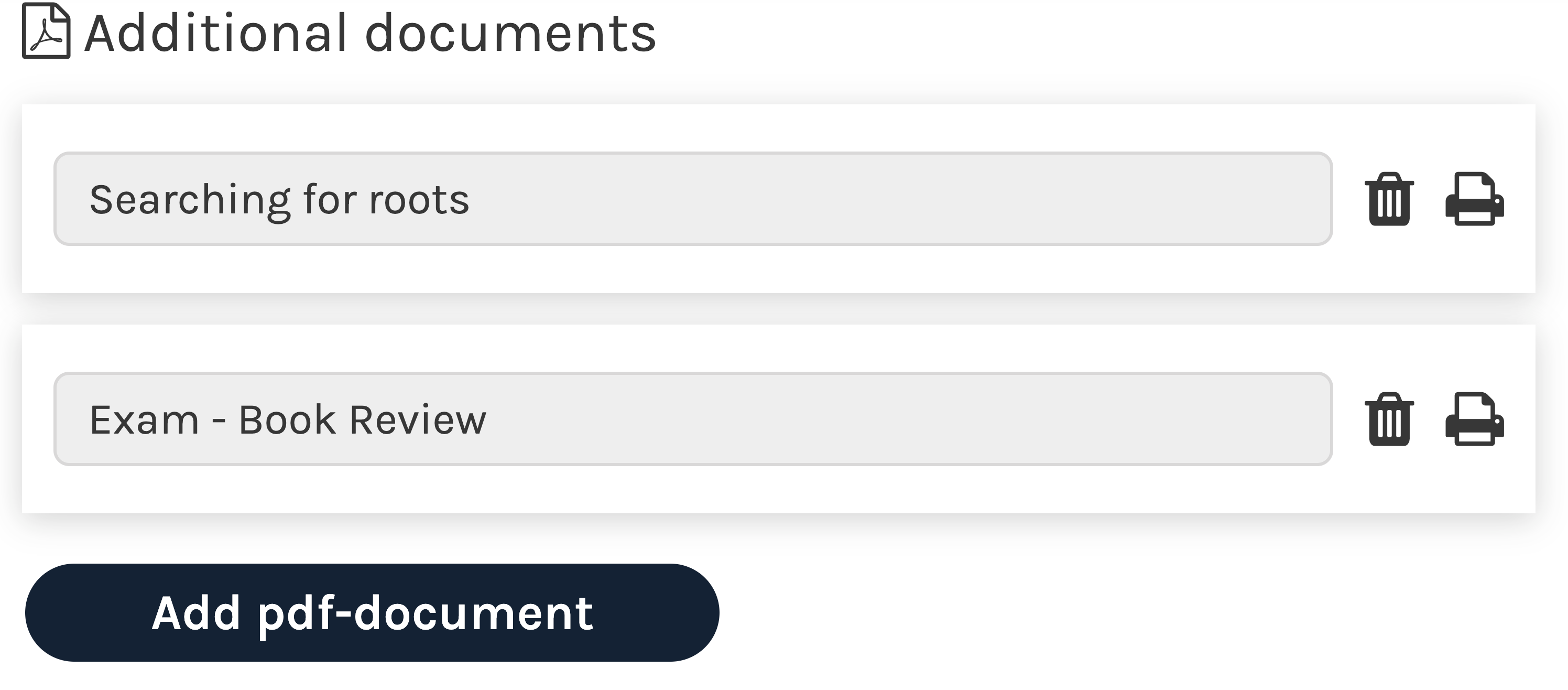 Add a resource (PDF, external website, video, embedding)