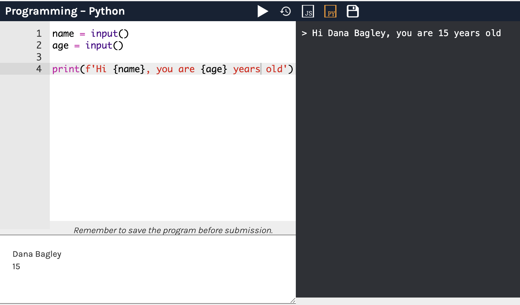 Programming/Code editor