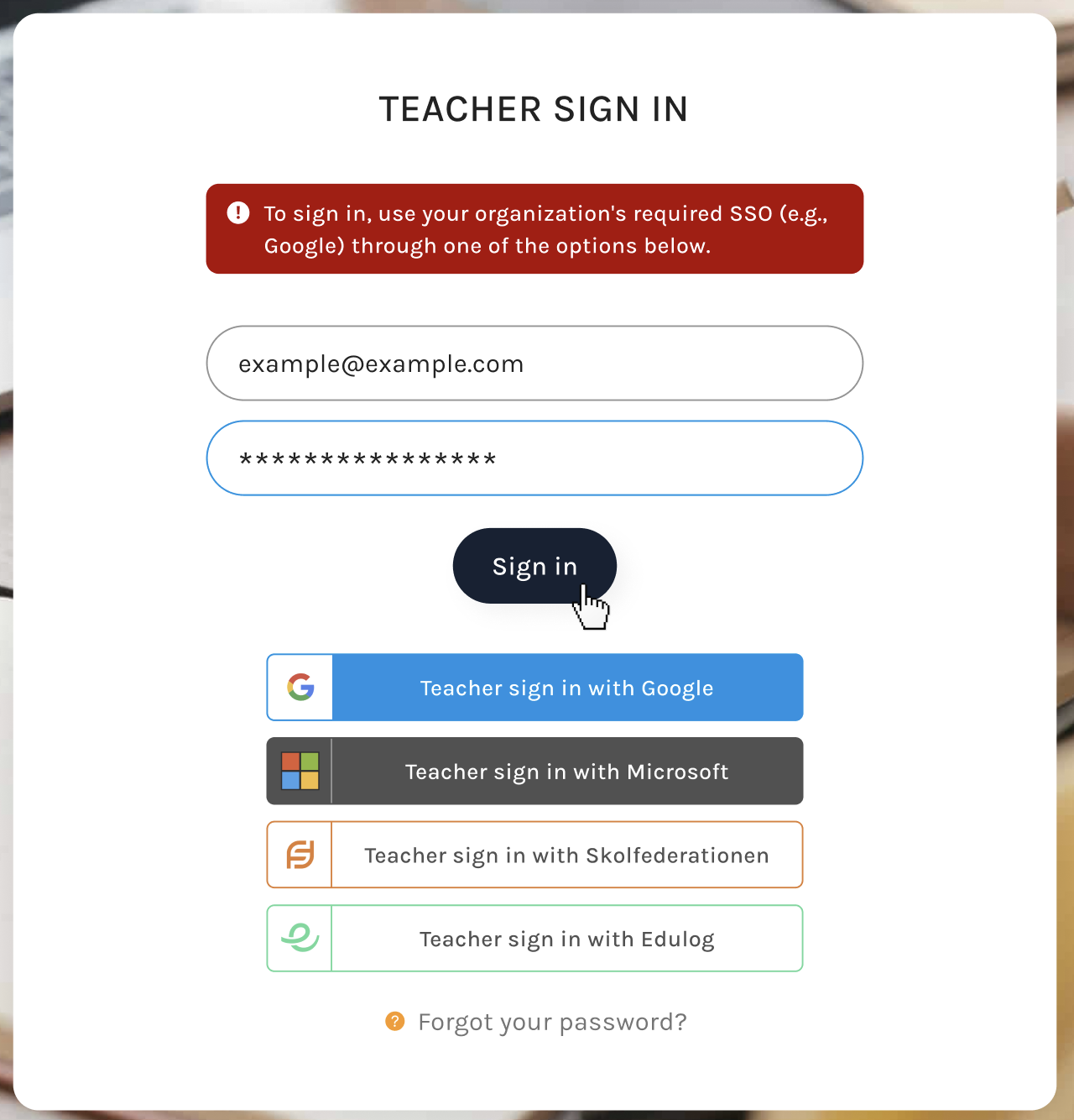 Logging in to Exam.net