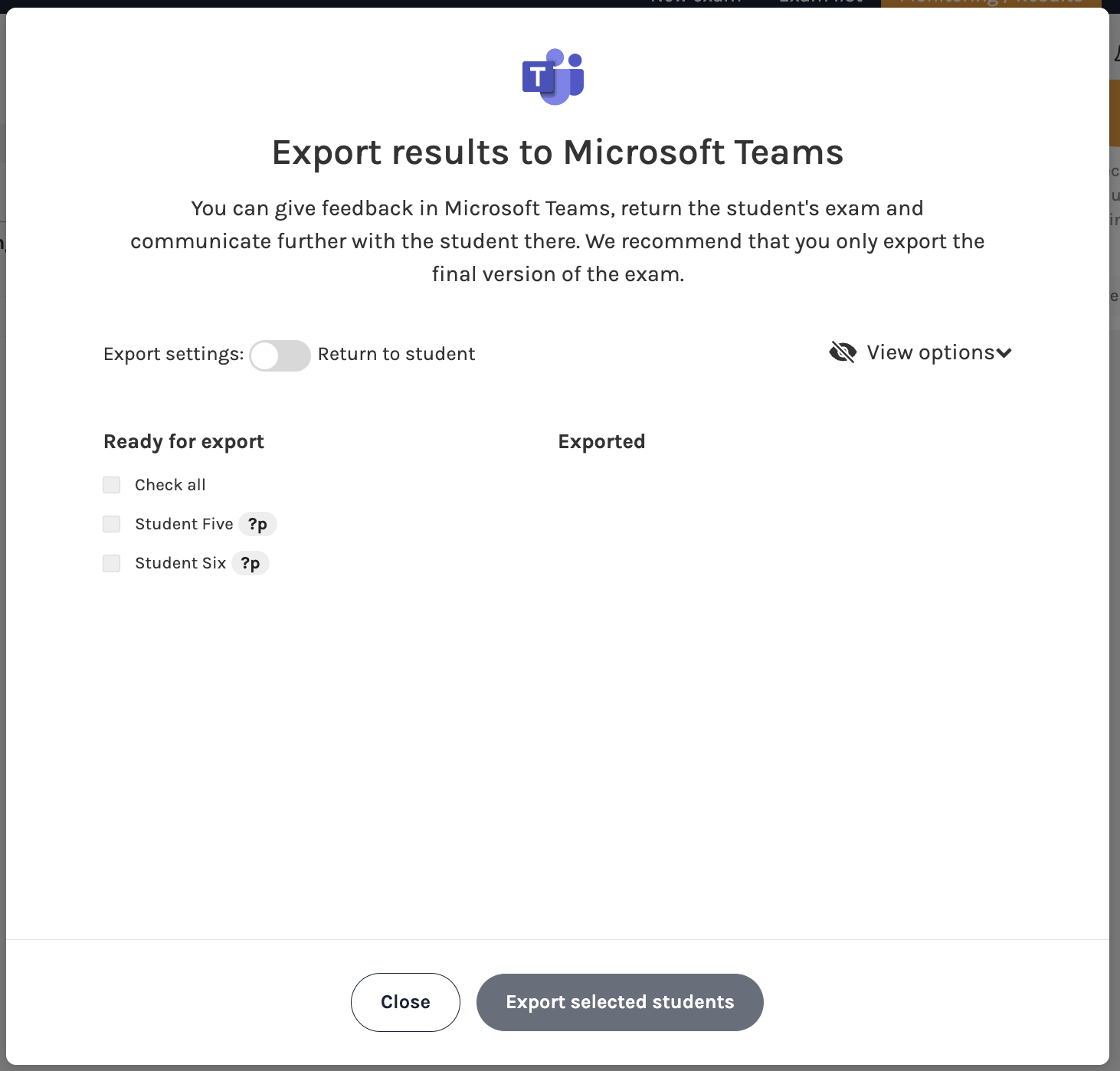After the exam - export and handle the exam in Microsoft Teams for ...