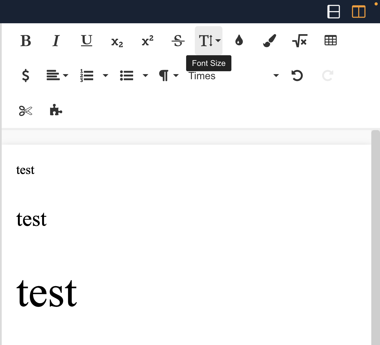 How to change font size when taking the exam?