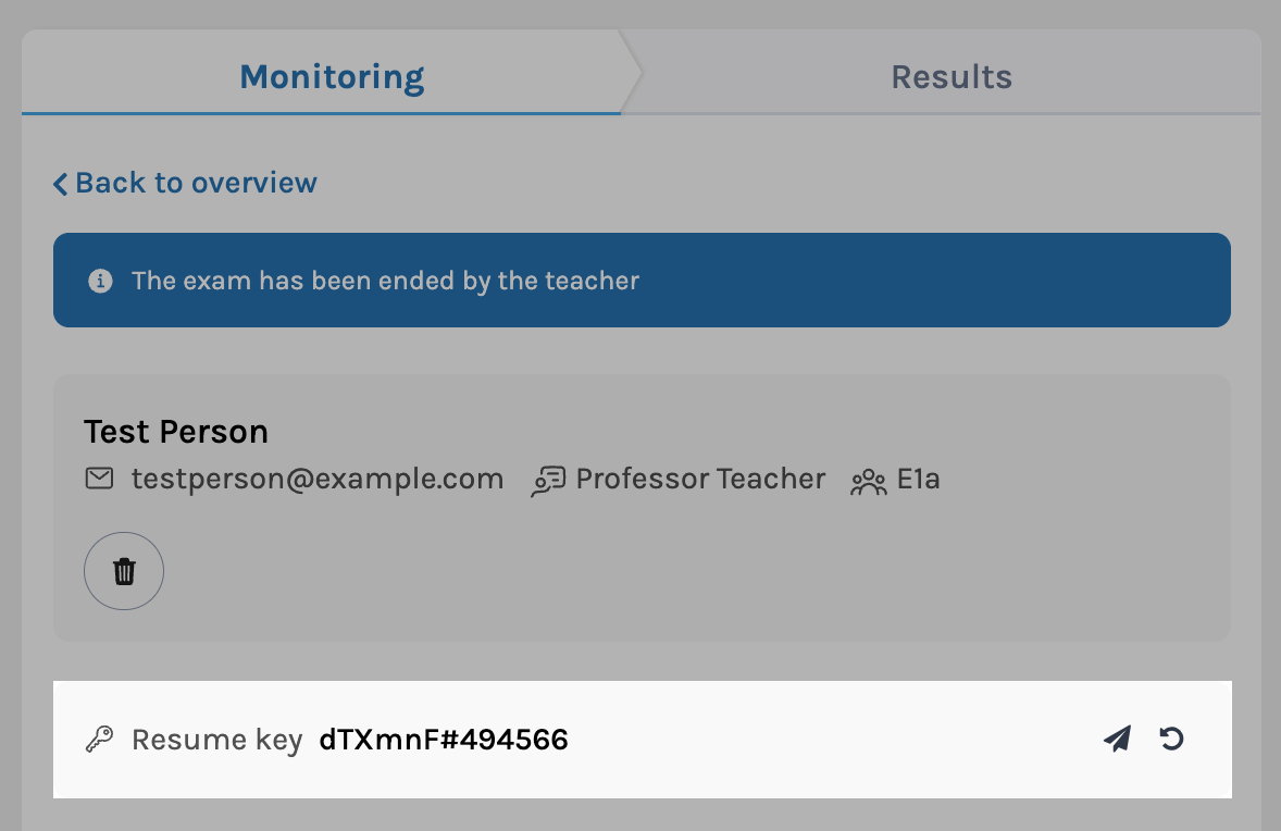 How individual exam keys work on Exam.net